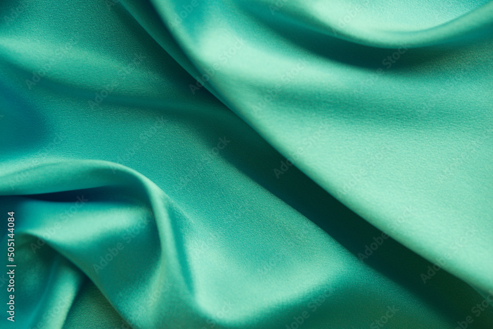 green silk background wallpaper, pattern Stock Photo | Adobe Stock