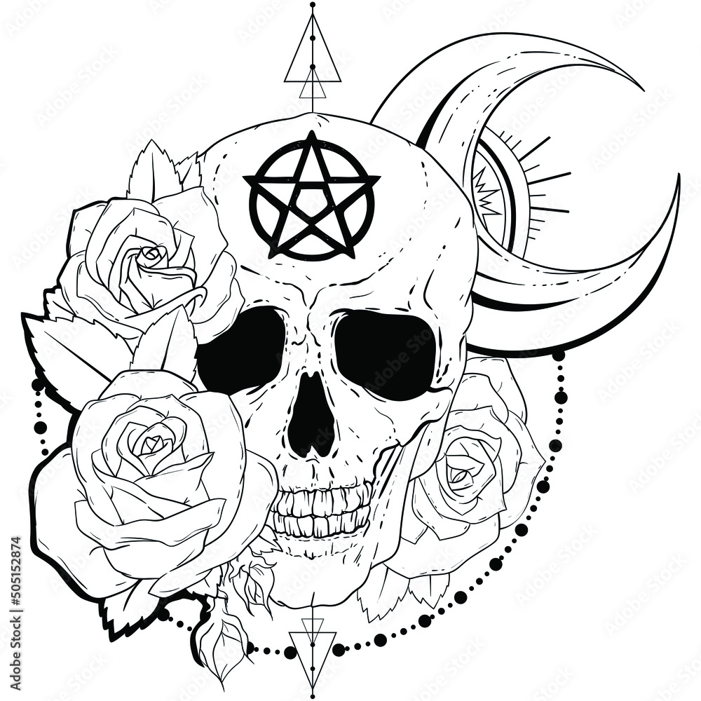 how to draw a gothic skull