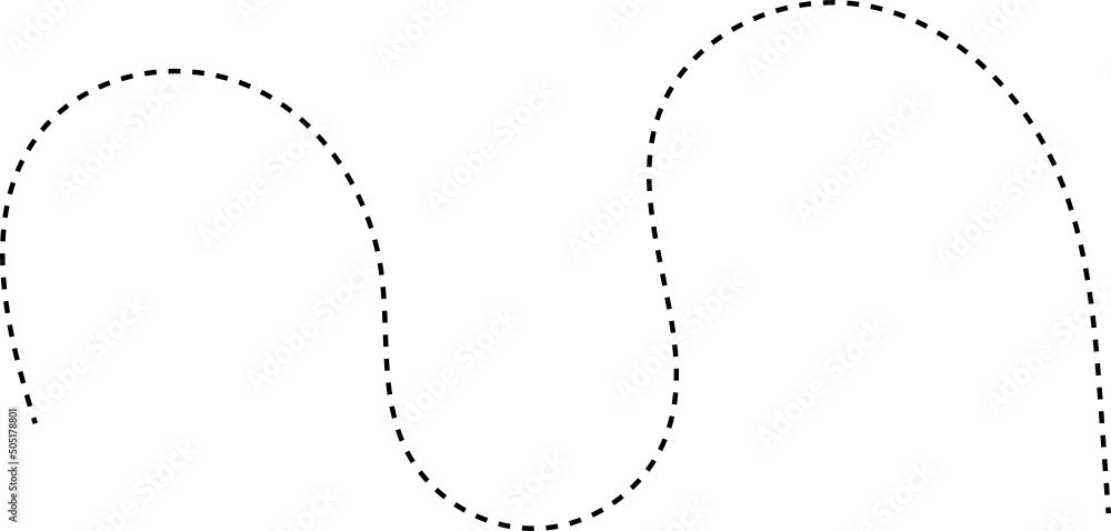 curved dotted line hand drawn Stock Vector | Adobe Stock