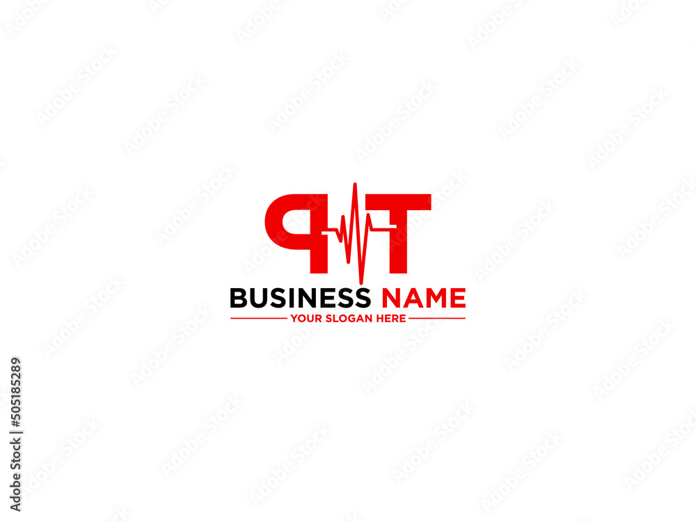Letter PT Logo Icon, Medical Pt tp Logo Letter Vector Image Design For ...