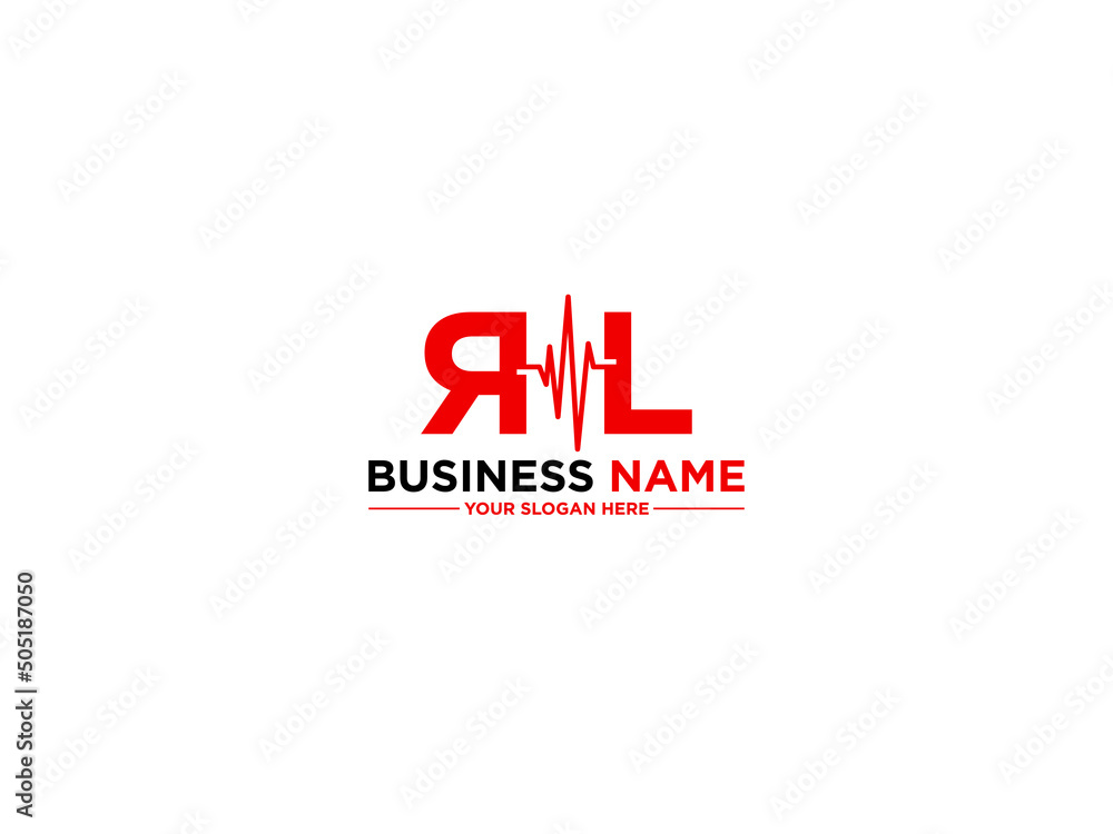 Letter RL Medical Logo, Modern Rl lr Logo Letter Vector For Doctors ...
