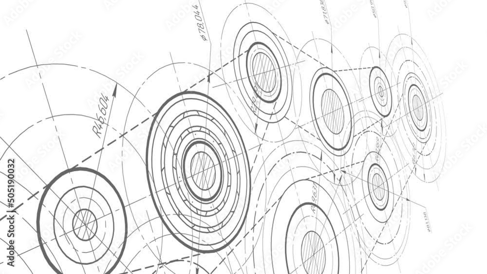Vidéo Stock Technical drawing .Project plan.Mechanical Engineering ...