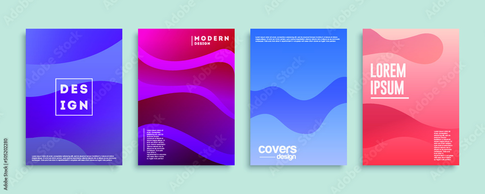 Cover design template set. Background for decoration presentation ...