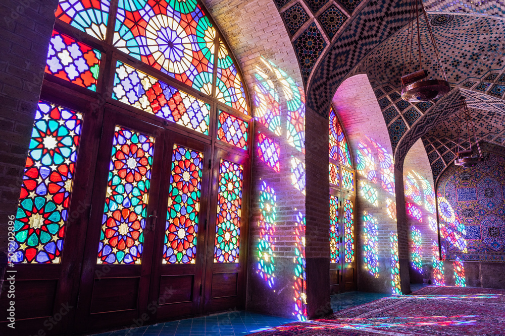 stained glass window in Mosque Persia Stock Photo | Adobe Stock