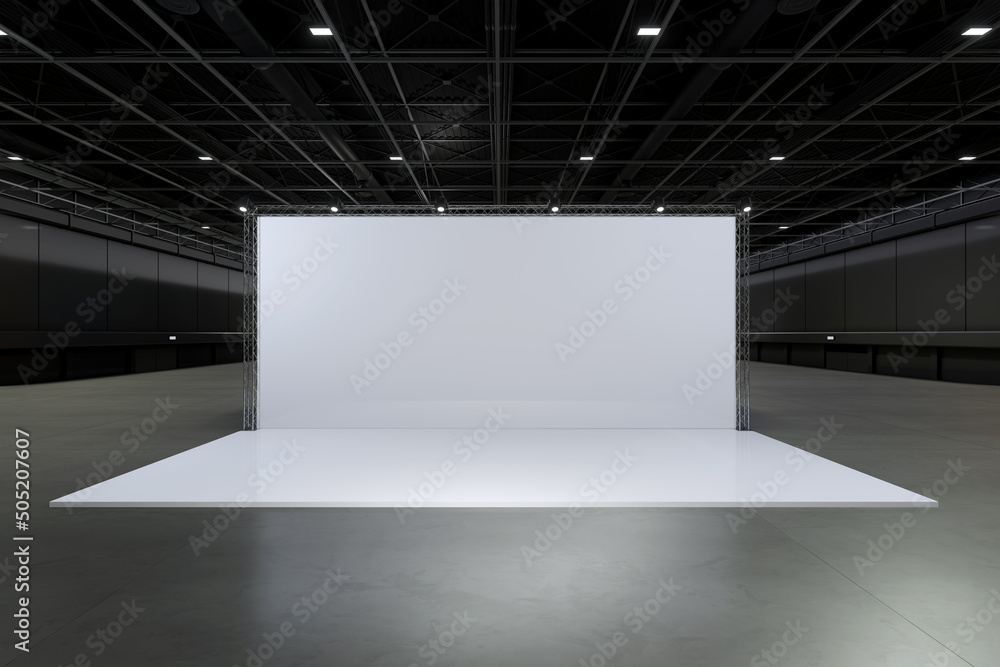 Exhibition stand for mockup and Corporate identity,Display design.Empty ...