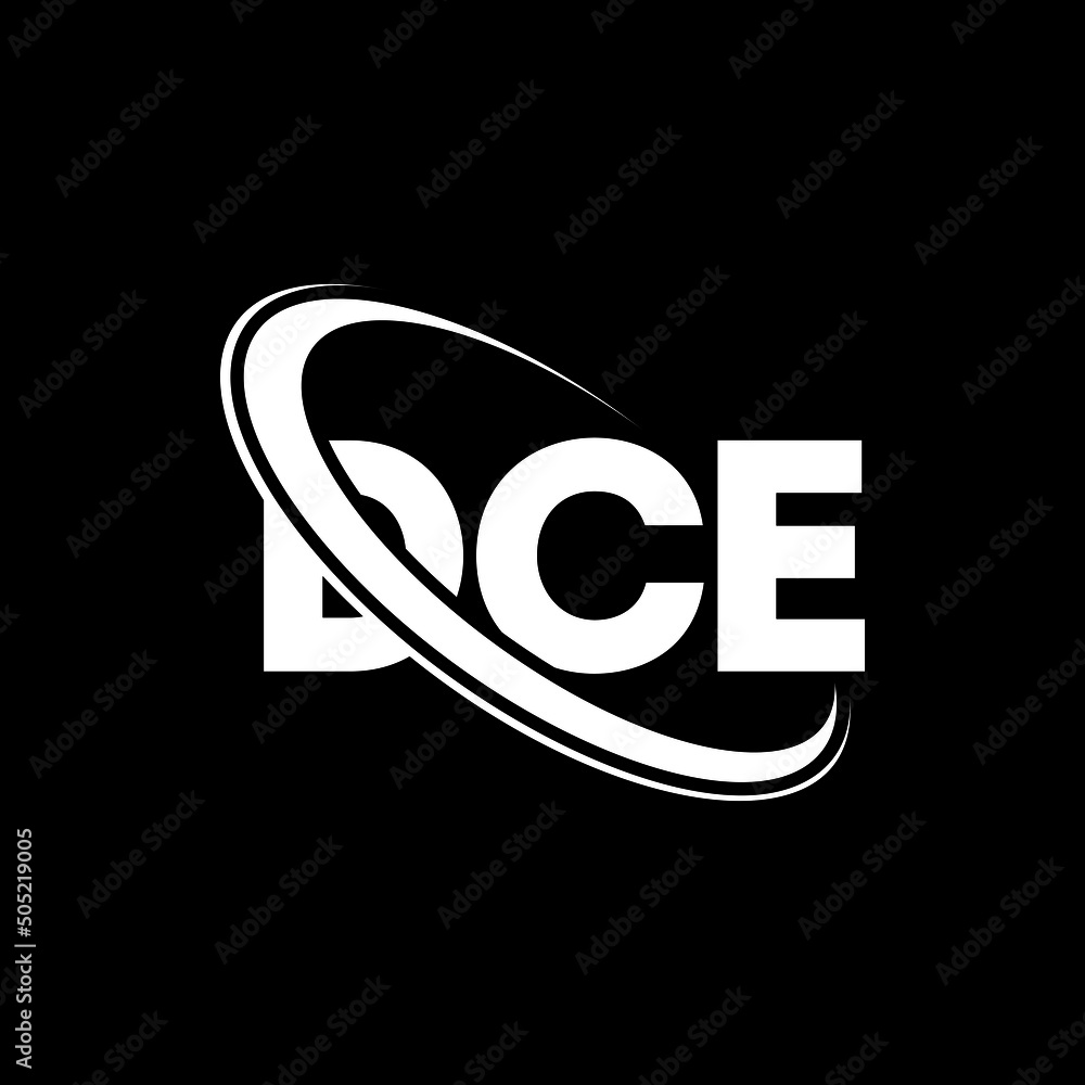 DCE logo. DCE letter. DCE letter logo design. Intitials DCE logo linked ...
