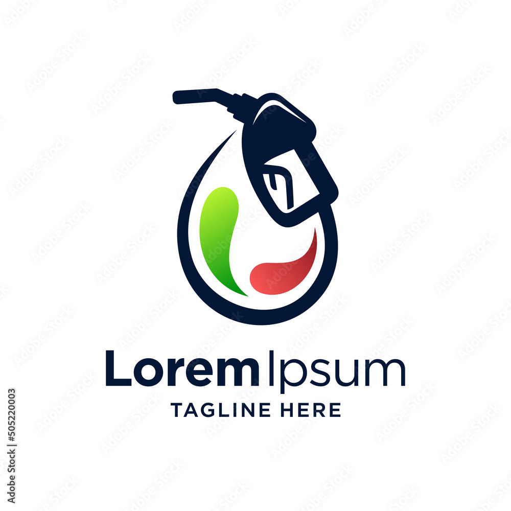 Gas station logo design Stock Vector | Adobe Stock
