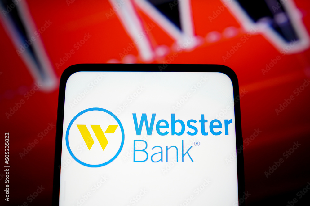 May 17, 2022, Brazil. In this photo illustration, the Webster Bank logo ...