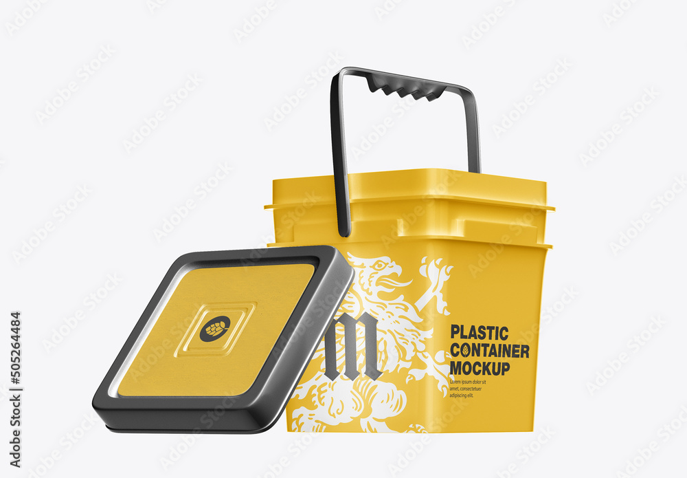 Plastic Container Mockup Stock Template | Adobe Stock