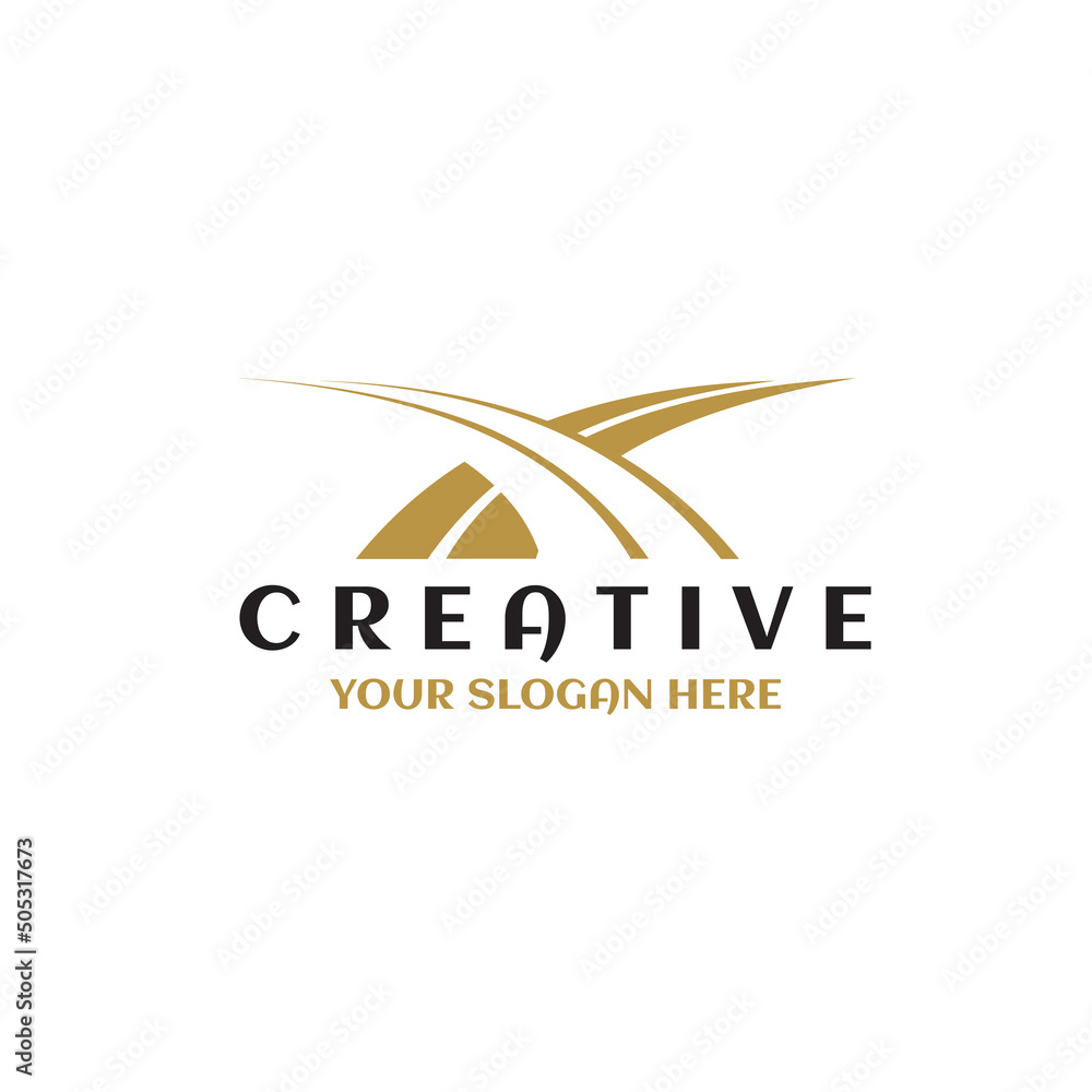 Cross road sign illustration. Cross way logo icon symbol vector. Street ...