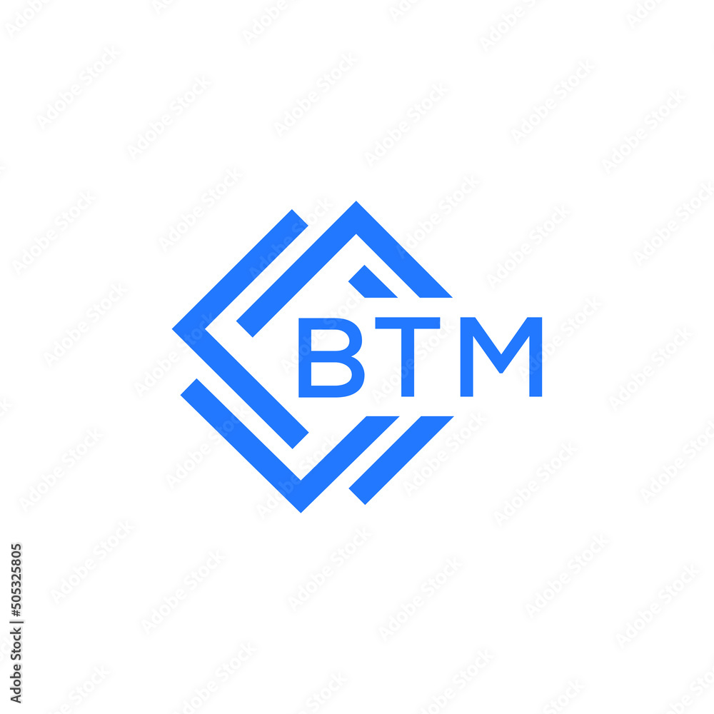 BTM technology letter logo design on white background. BTM creative ...