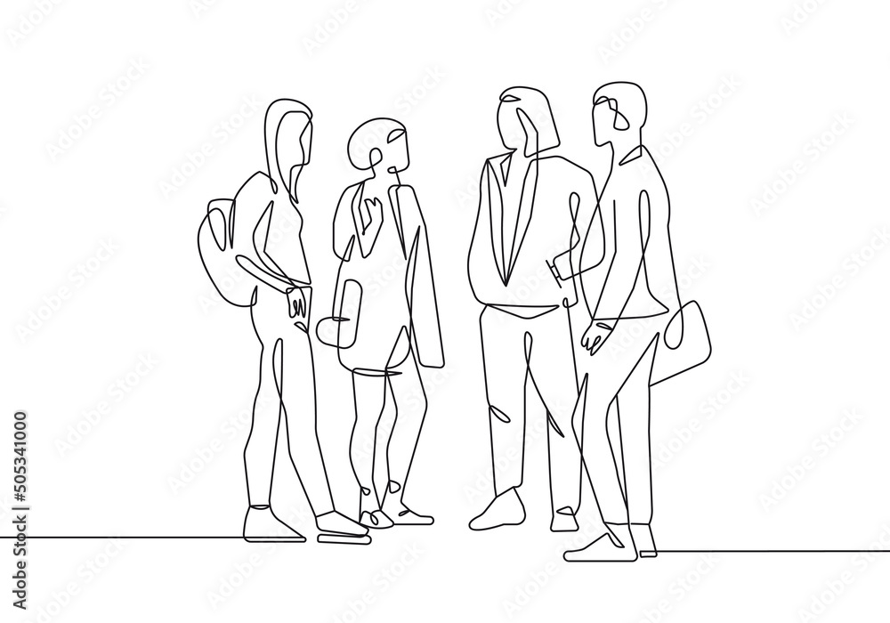 People Talking Drawing