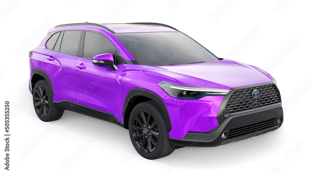 Tokyo, Japan. April 19, 2022: Toyota Corolla Cross 2020. Compact SUV ...