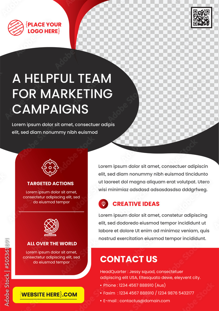 Vecteur Stock Modern brochure template, flyer design vector template ...