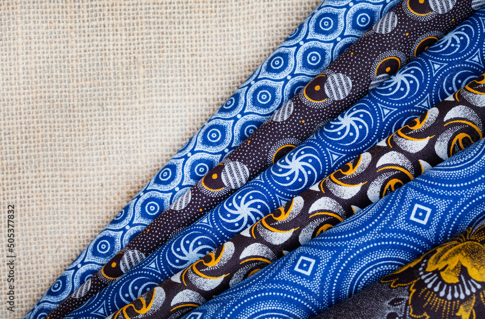 Shwe shwe, an iconic printed cotton fabric from South Africa Stock ...