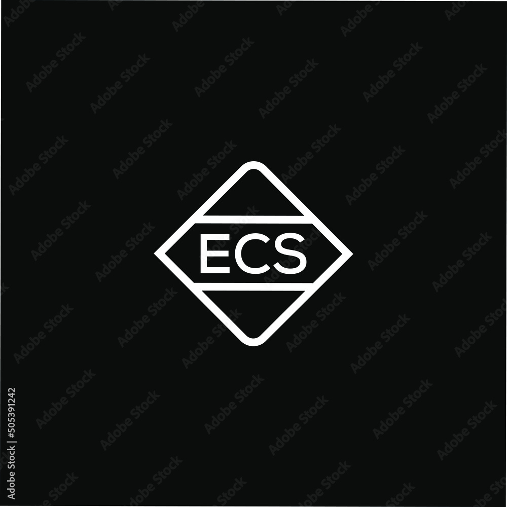 ECS 3 letter design for logo and icon.ECS monogram logo.vector ...