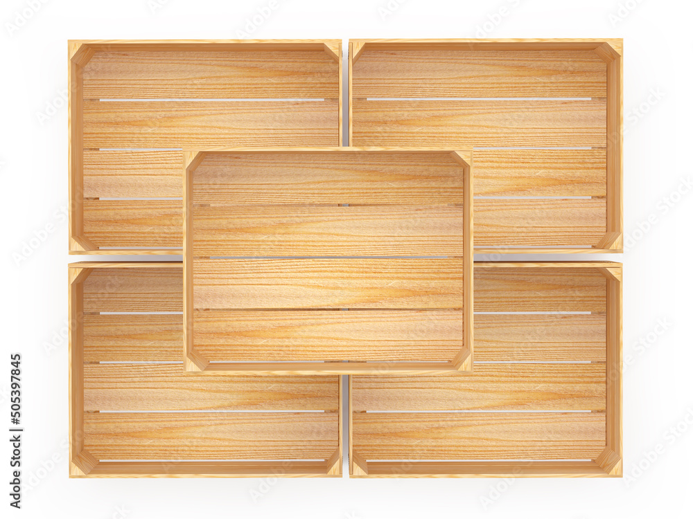 Empty wooden pallets top view. 3D illustration Stock Illustration ...