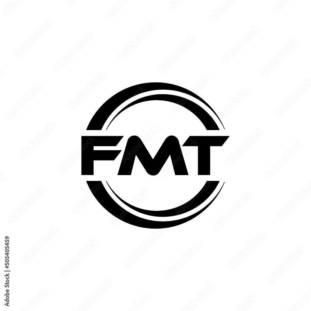 FMT letter logo design with white background in illustrator, vector ...