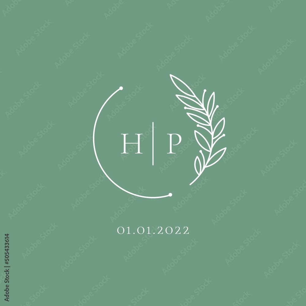 Initial letter HP wedding logo design ideas Stock Vector | Adobe Stock