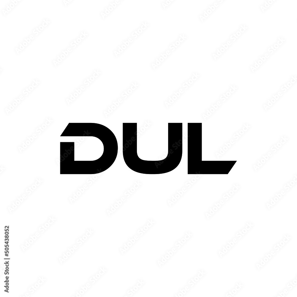 Vetor do Stock: DUL letter logo design with white background in ...