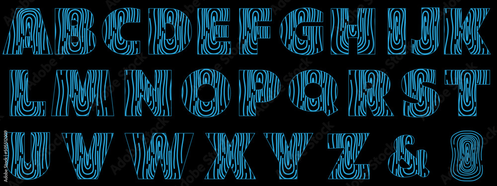 texture letters, fingerprint texture, | royalty-free textured English ...