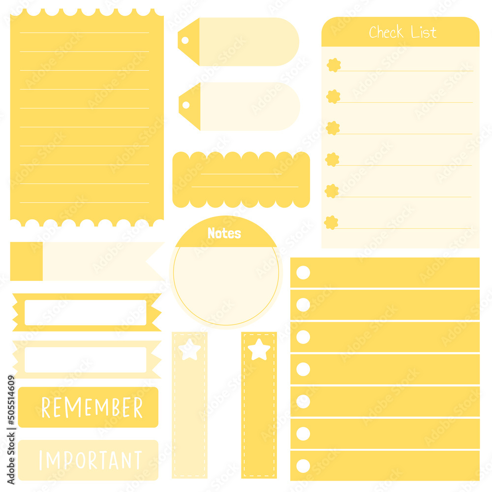 Cute paper notes. Stationary set. Scrapbook notes and cards.Printable ...