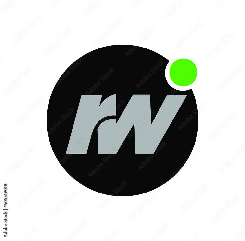 Vector illustration of a "rw" company brand logo Stock Vector | Adobe Stock