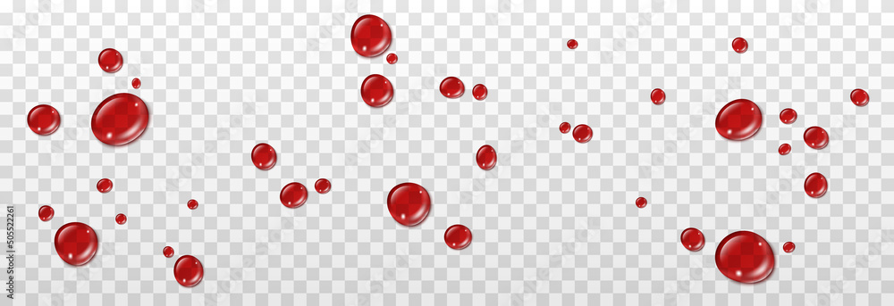 Vector drops of red blood drops. Drops of blood PNG, red paint or blood ...