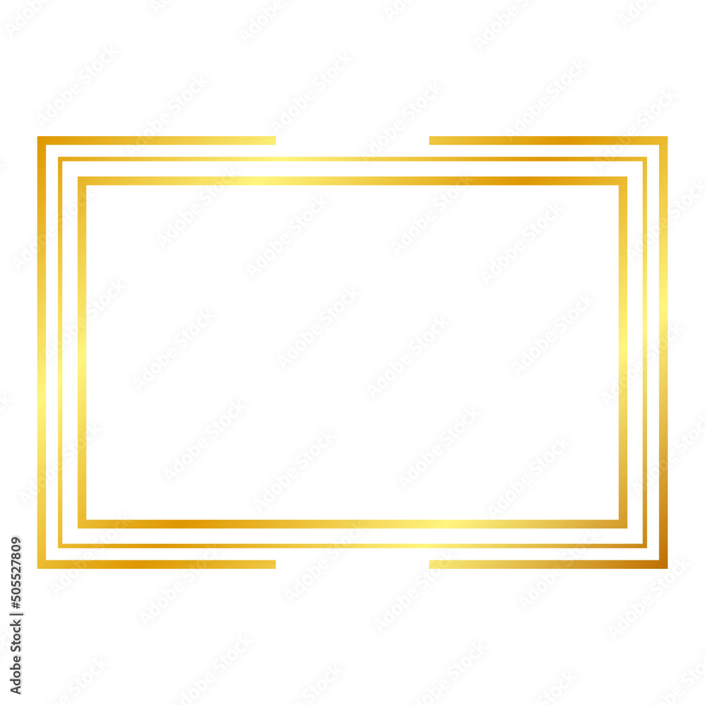gold line rectangle frame Stock Illustration | Adobe Stock