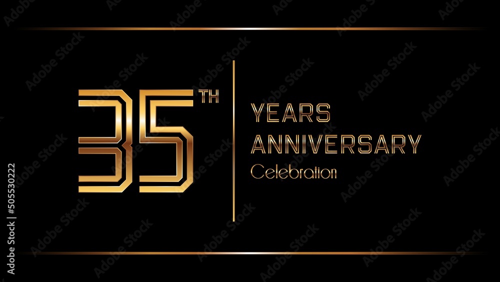 35 Years Anniversary logotype. Anniversary celebration template design ...