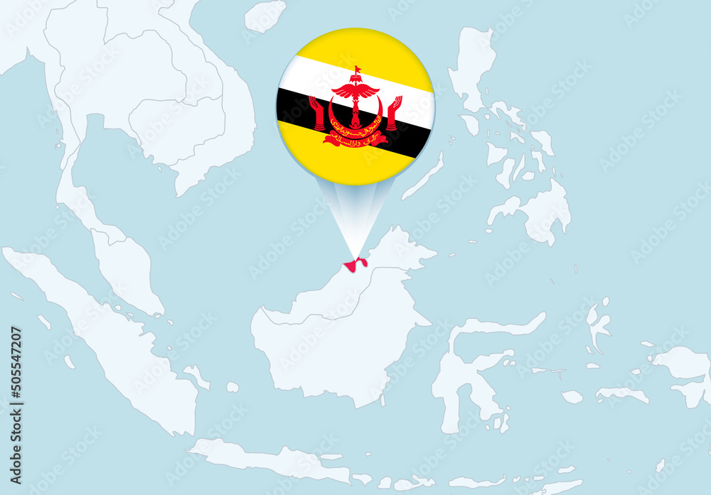 map of brunei asia and surrounding