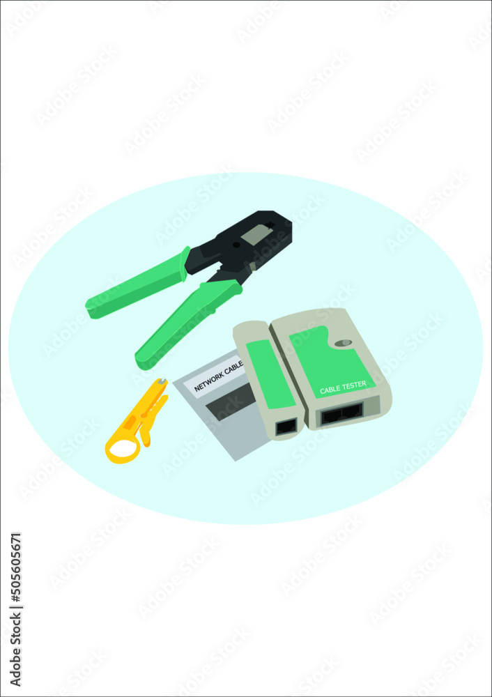 Networks Tool Kit Utp Cable Tester AND Plier Crimp Crimper Plug Clamp ...