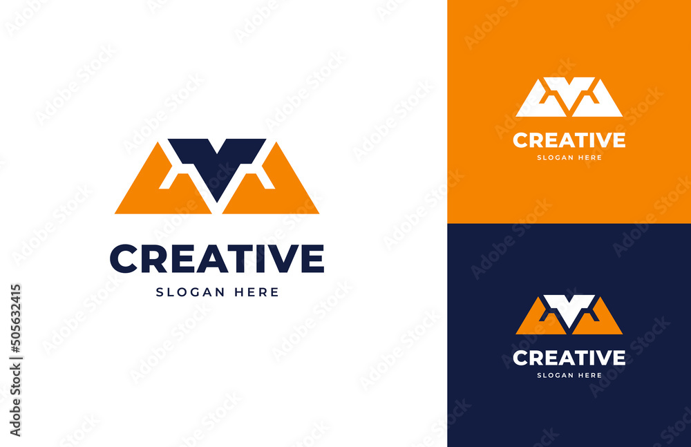 Letter M code minimalist line vector logo design, Creative modern ...