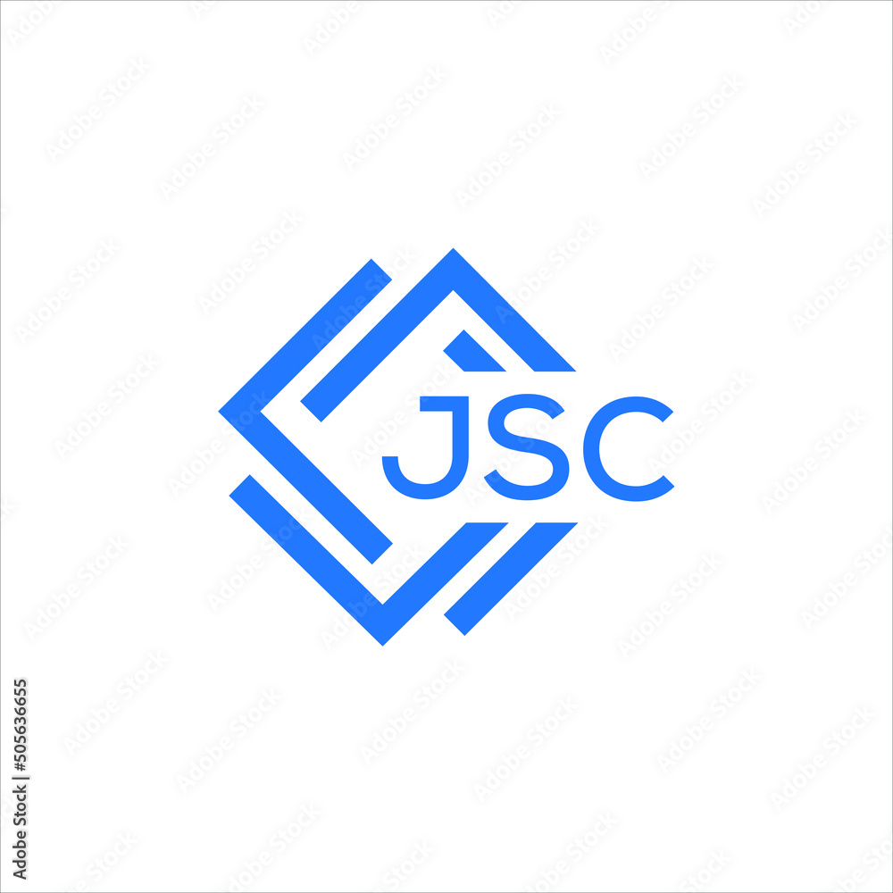 JSC letter logo design on white background. JSC creative initials ...