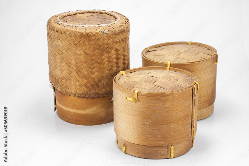 thai laos bamboo sticky rice container Stock Photo | Adobe Stock