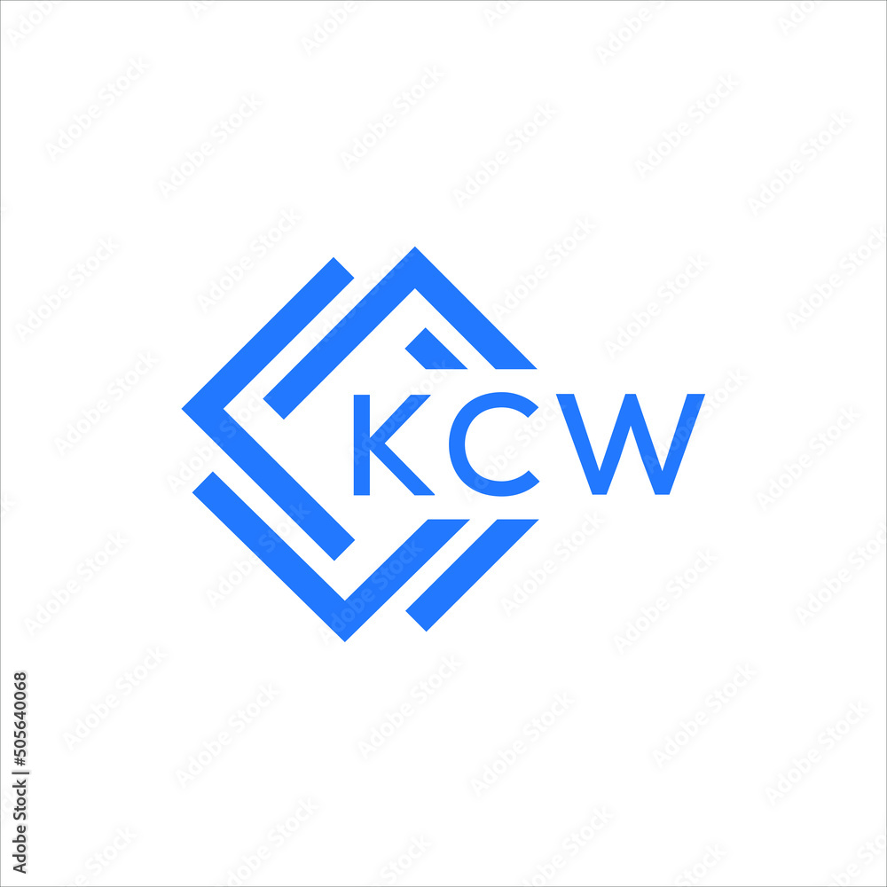 KCW technology letter logo design on white background. KCW creative ...