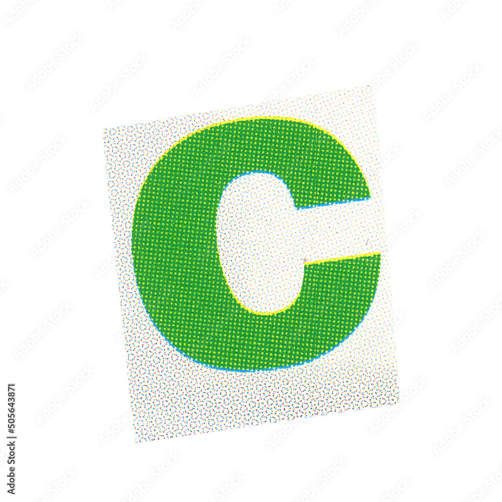 letter c magazine cut out font, ransom letter, isolated collage ...