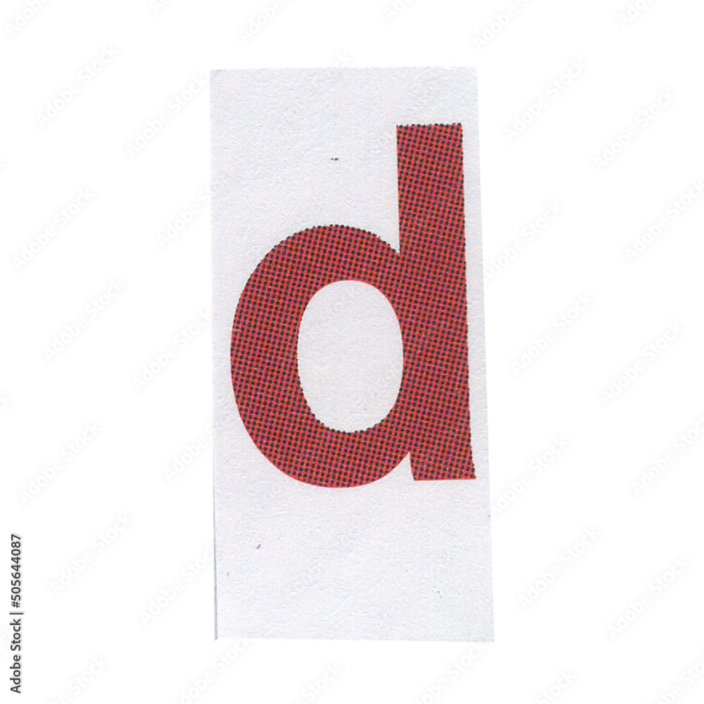 Letter D Magazine Cut Out Font Ransom Letter Isolated Collage Letter D Magazine Cut Out Font Ransom Letter Isolated Collage