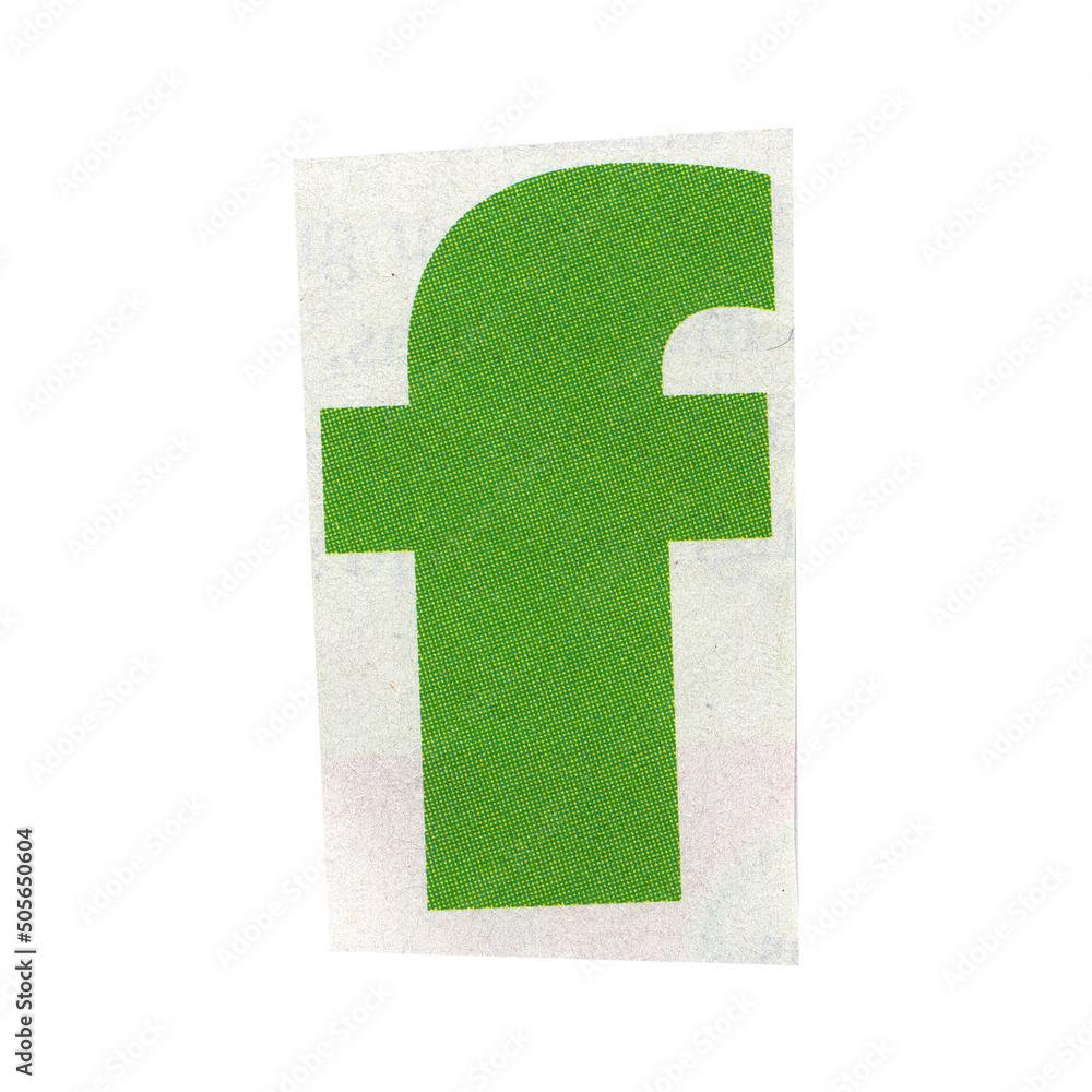 letter f magazine cut out font, ransom letter, isolated collage ...
