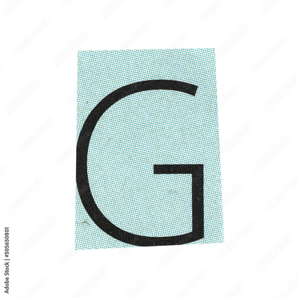 letter g magazine cut out font, ransom letter, isolated collage ...