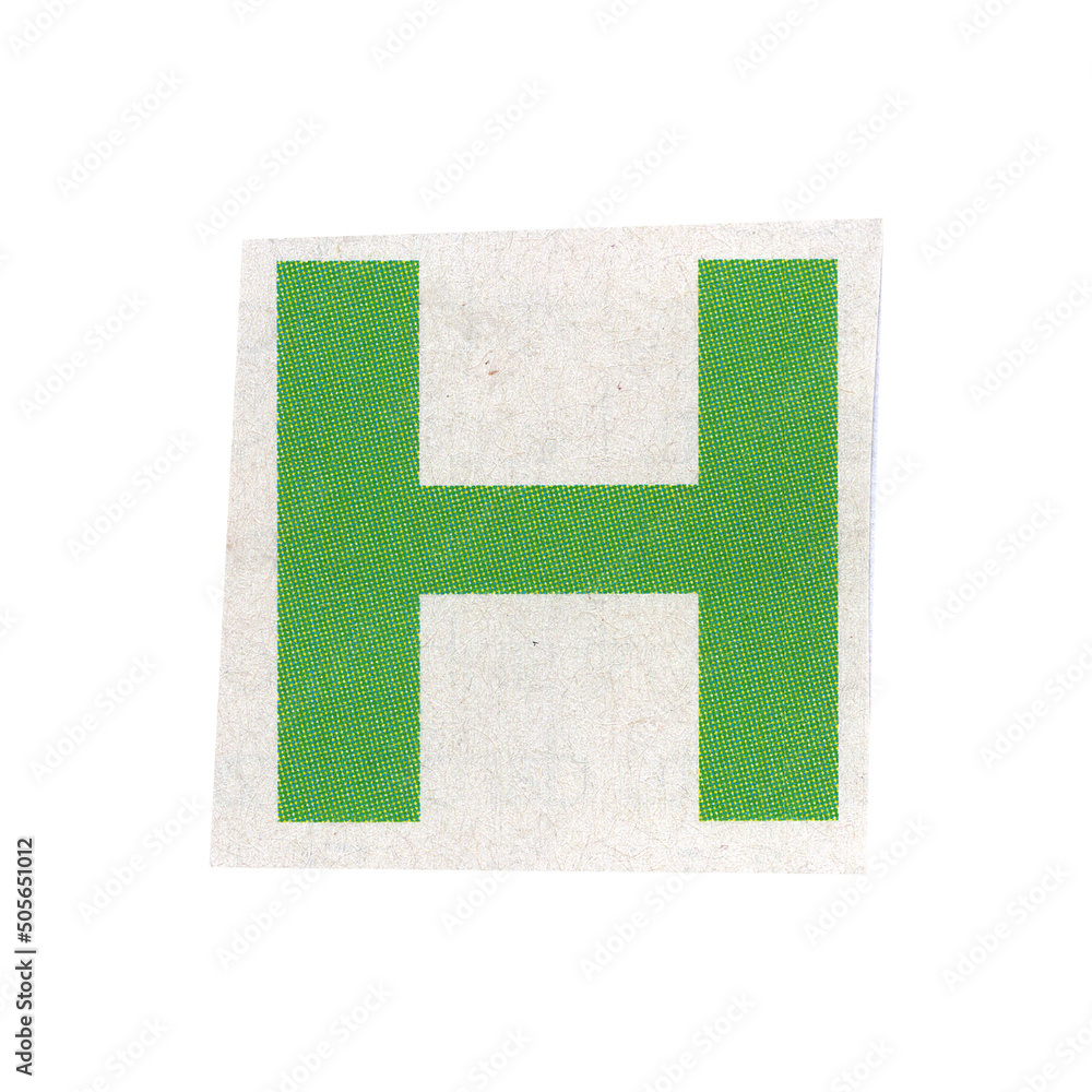 letter h magazine cut out font, ransom letter, isolated collage ...