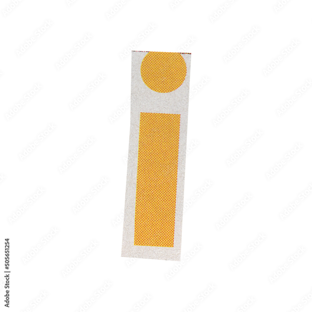 letter i magazine cut out font, ransom letter, isolated collage ...