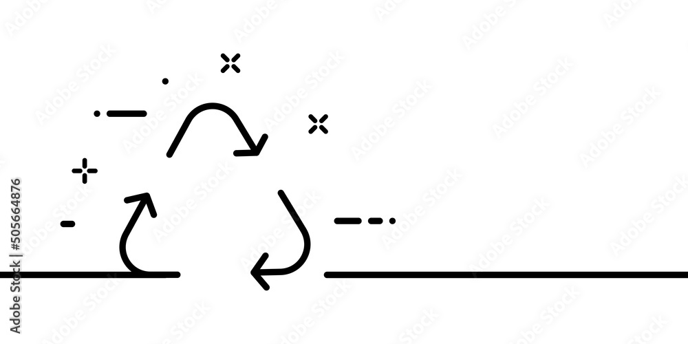 Recycle arrows line icon. Recycled material, nature, eco, clean ...