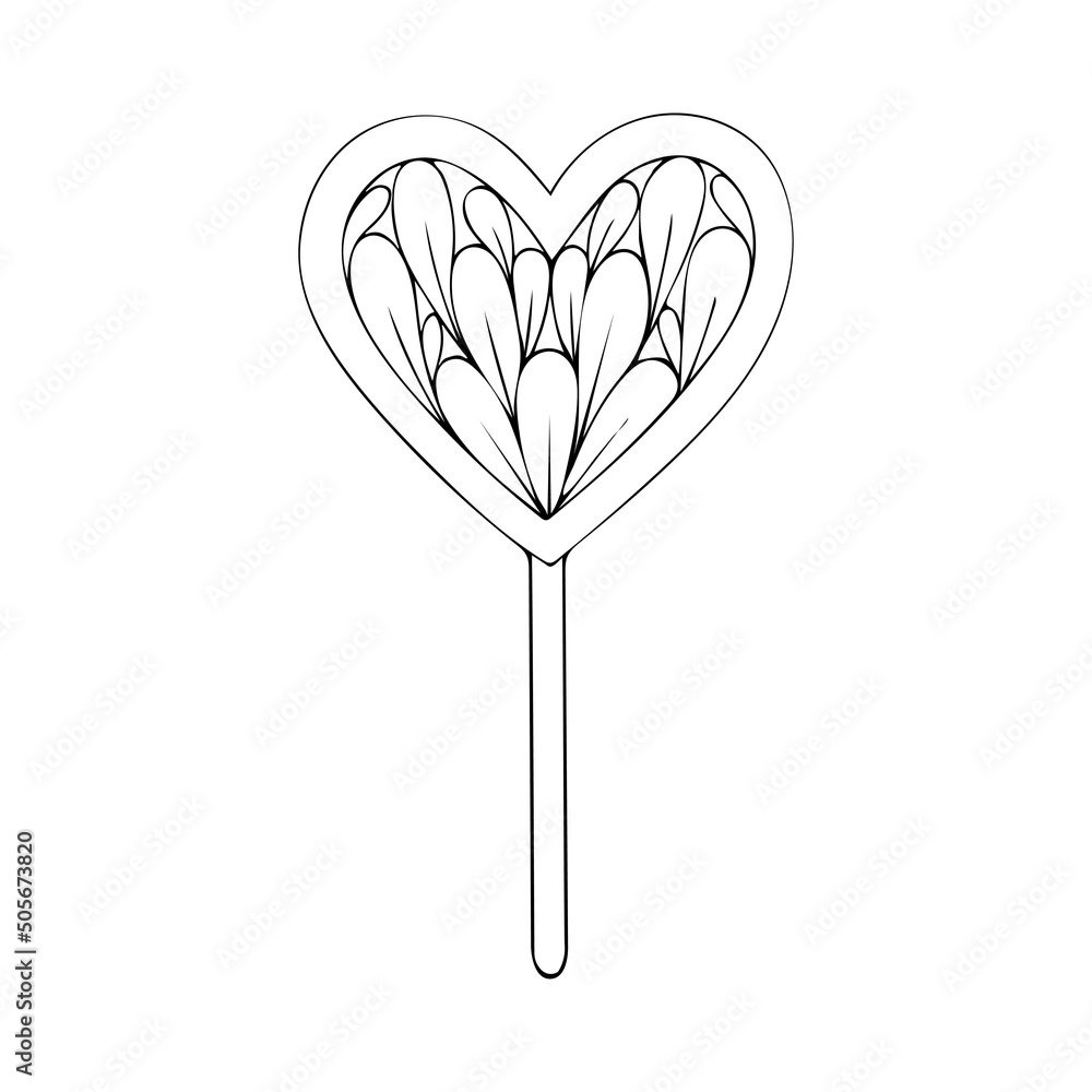 Coloring page caramel candies. Holiday sweets. Lollipop on a stick ...