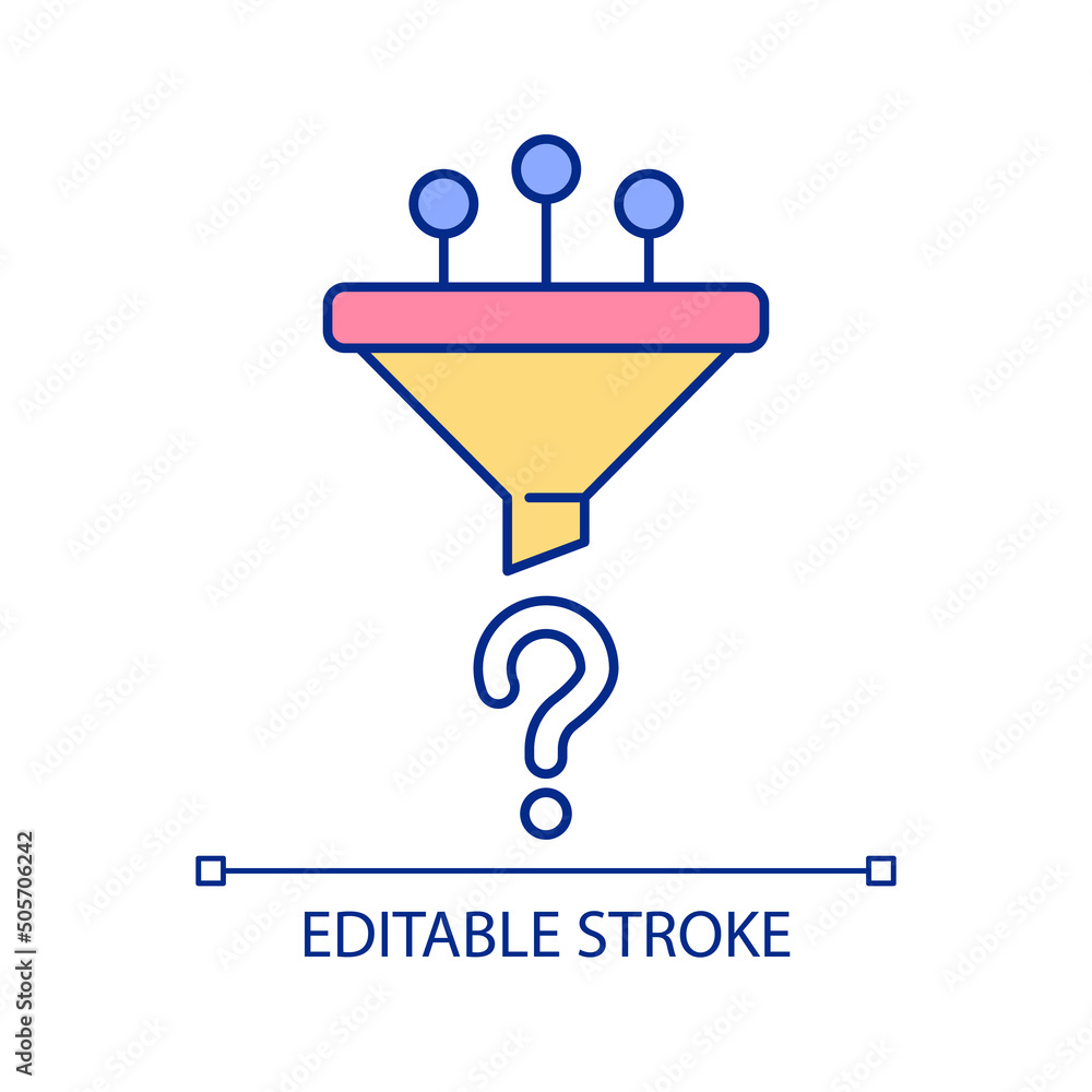 Hard to make decisions RGB color icon. Slow decision-making. Difficult ...