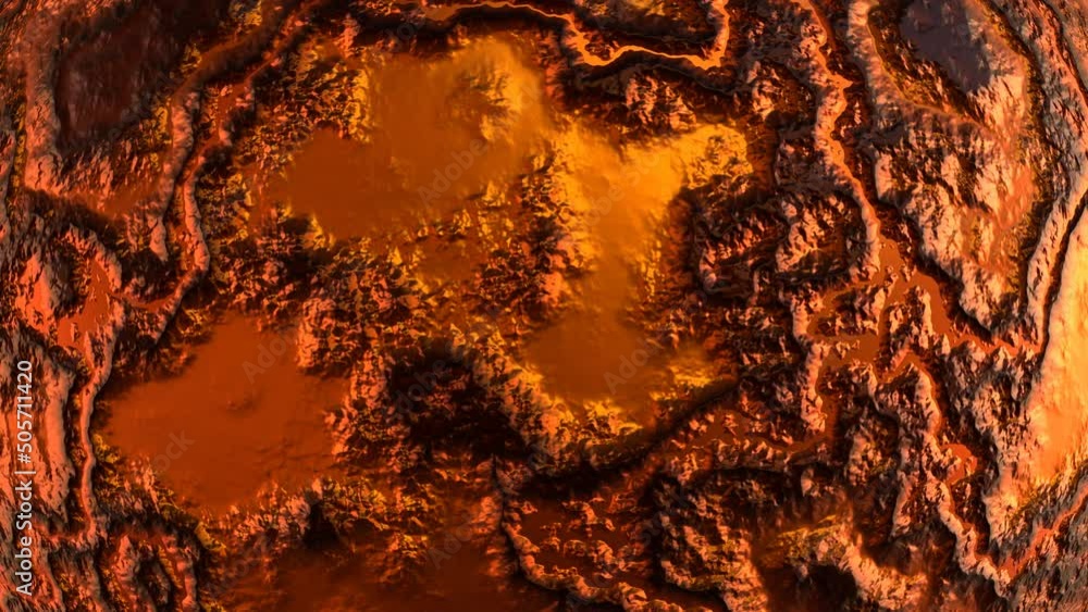 Animated waving metallic texture loop. Dynamic liquid metallic ...