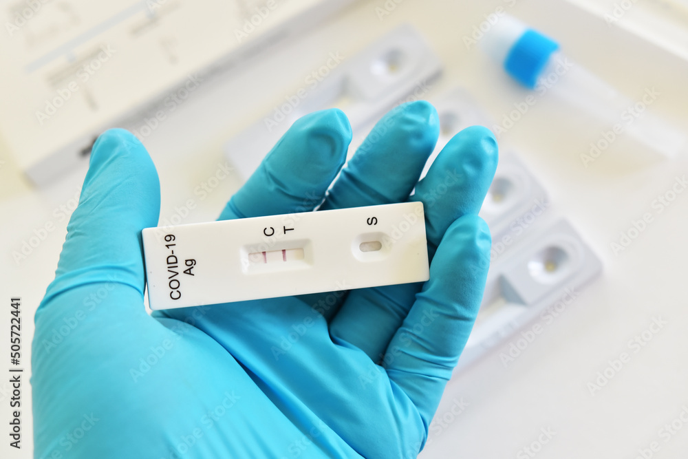 COVID-19 positive test result by using COVID-19 antigen test kit or ATK ...