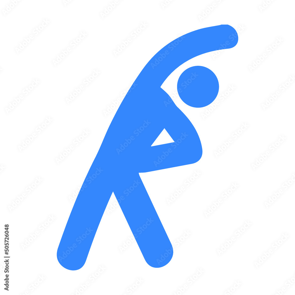Exercise, fitness, gym, physical activity, stretching exercise icon ...