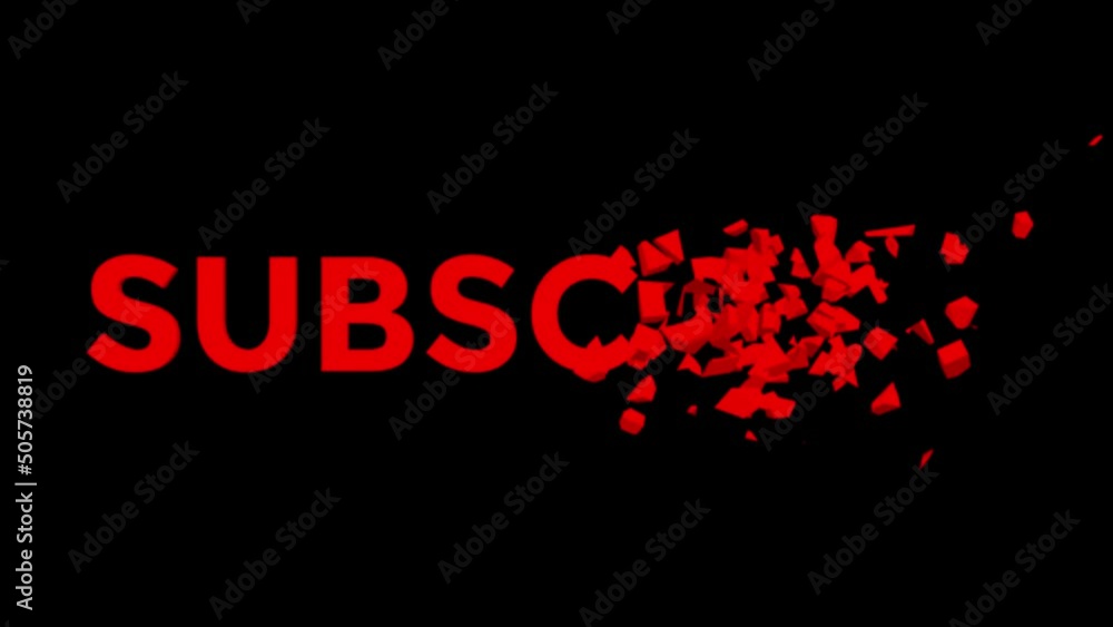 Youtube Subscribe Button. The button is made of bricks. Particle ...