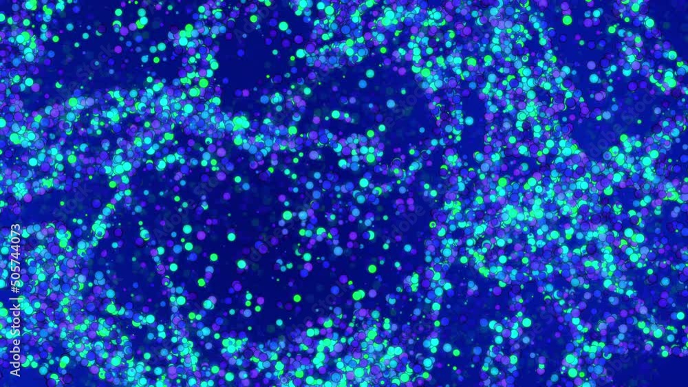 Abstract green purple blue circles loop background. Colorful copy space ...